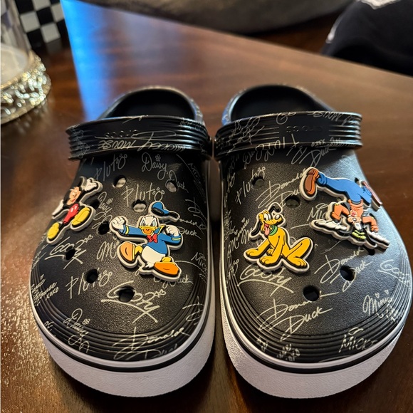 CROCS | Shoes | Disney Crocs Black With Character Accents | Poshmark